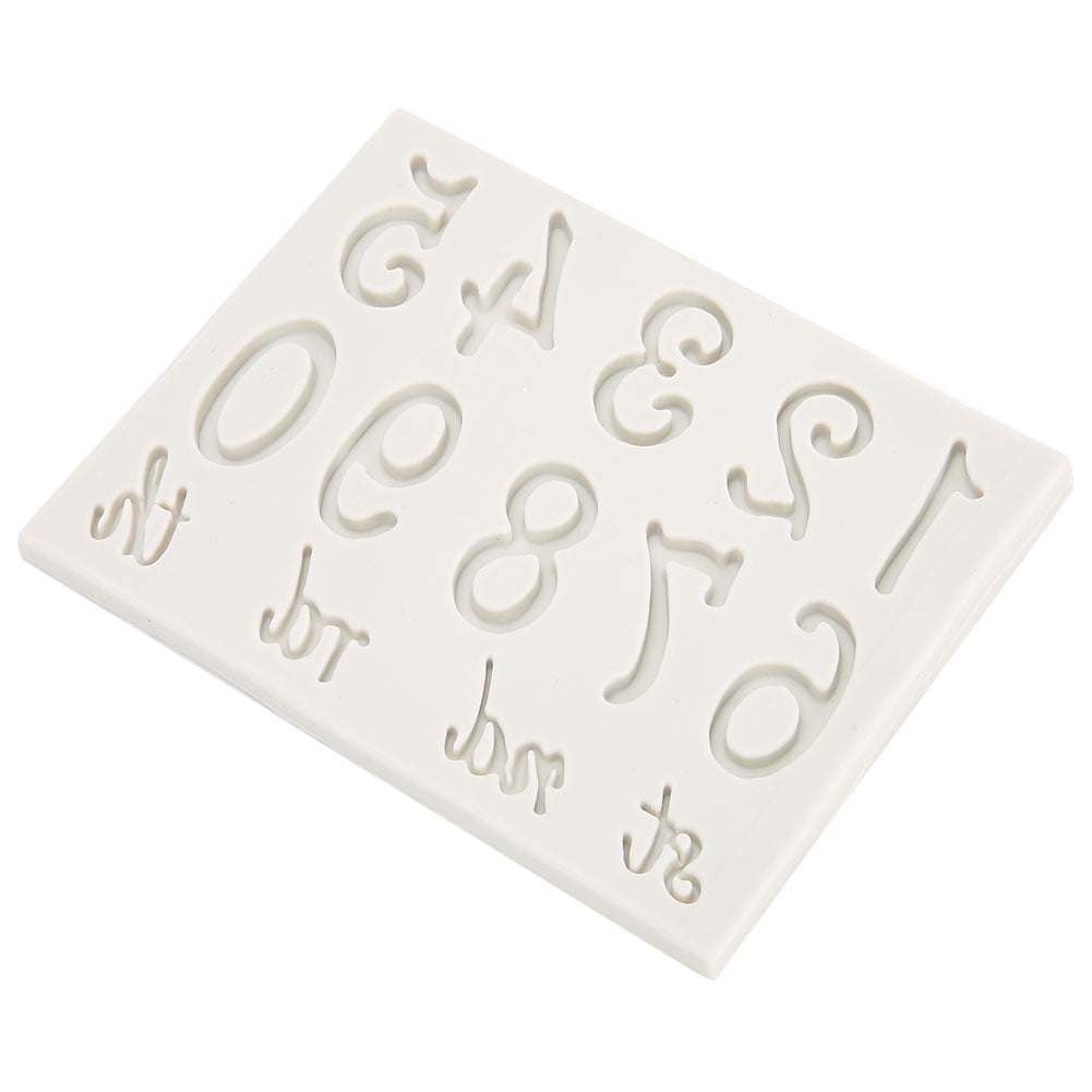 Household Number Alphabet Pattern Silicone Mold Non-Stick Cake Fondant ...