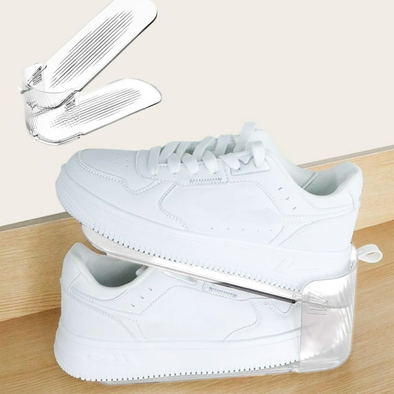 Household Plastic Shoe Rack Three Gear Adjustable Shoe Bracket ...