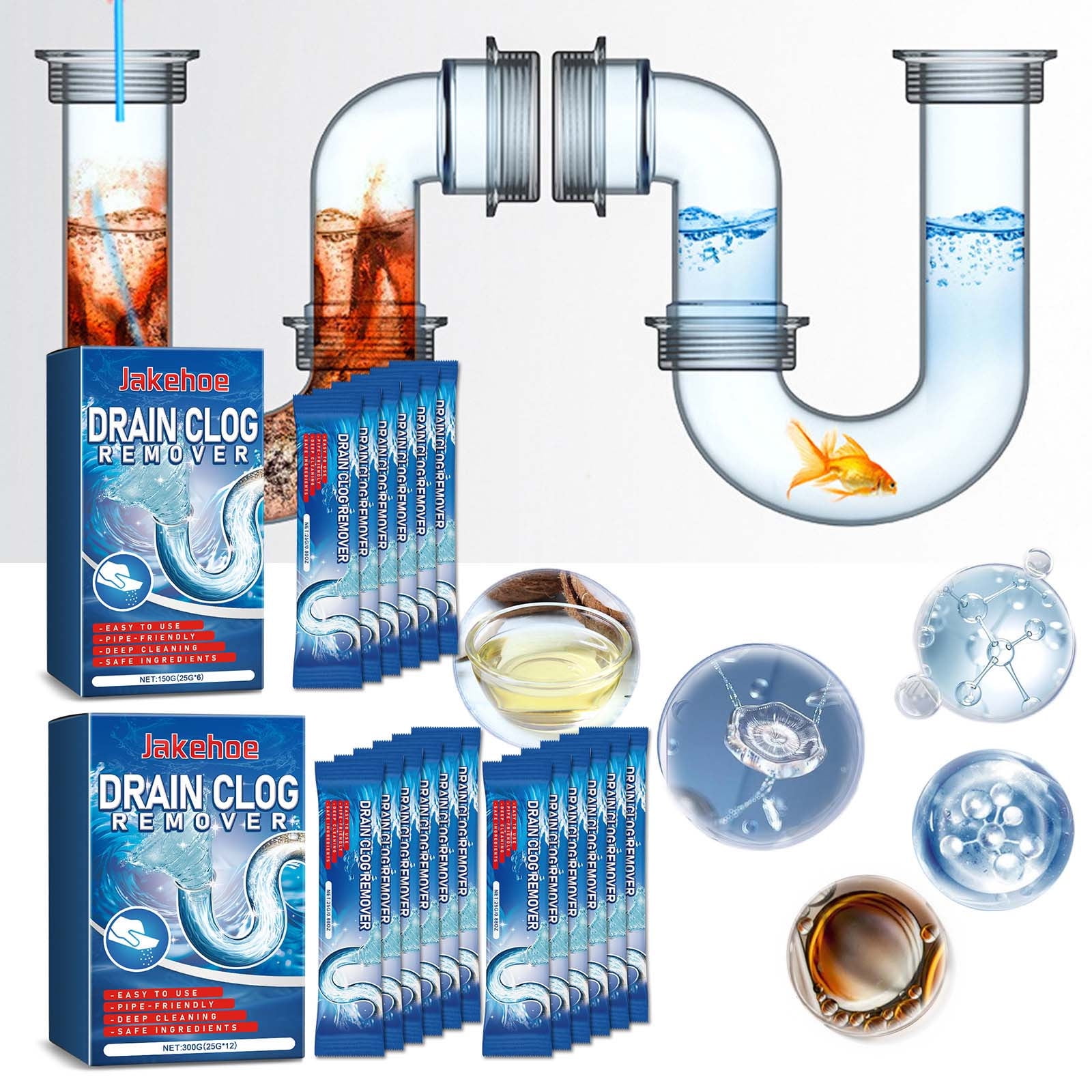 Household Powerful Pipe Dredge Agent, Toilet Pipe Cleaning Powder ...