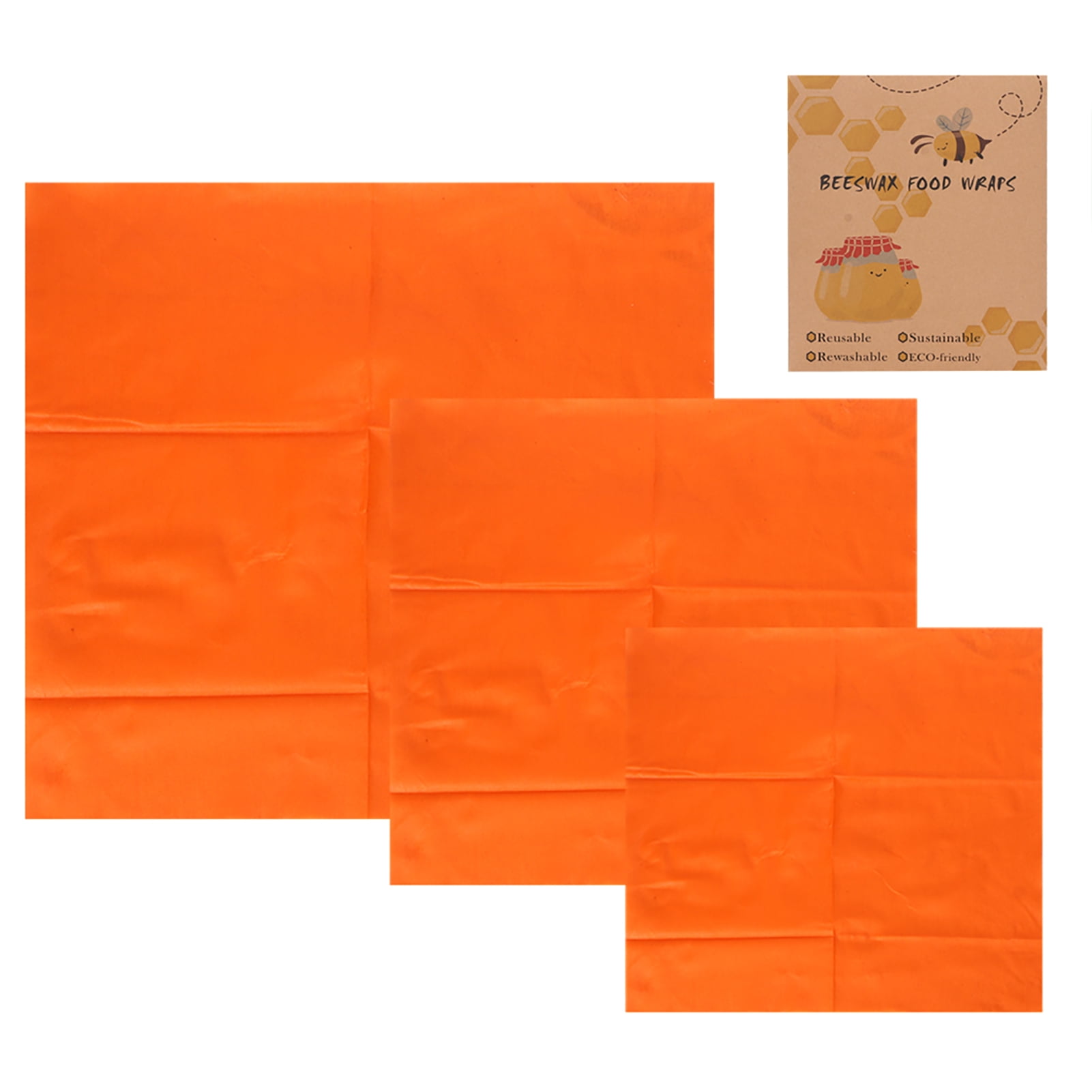 Recyclable Beeswax Food Wrap Orange Color - Walmart.com