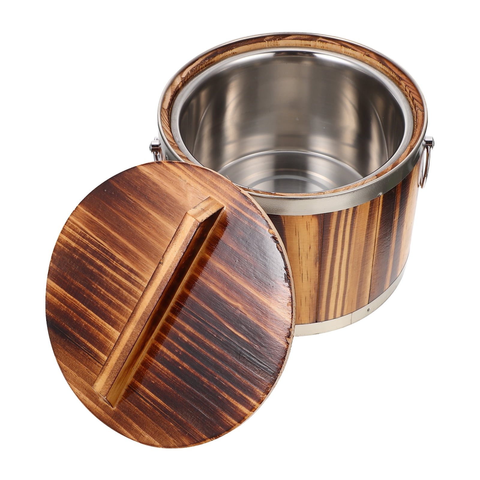 Household Rice Bucket Pot Wooden Steamer Practical - Walmart.com