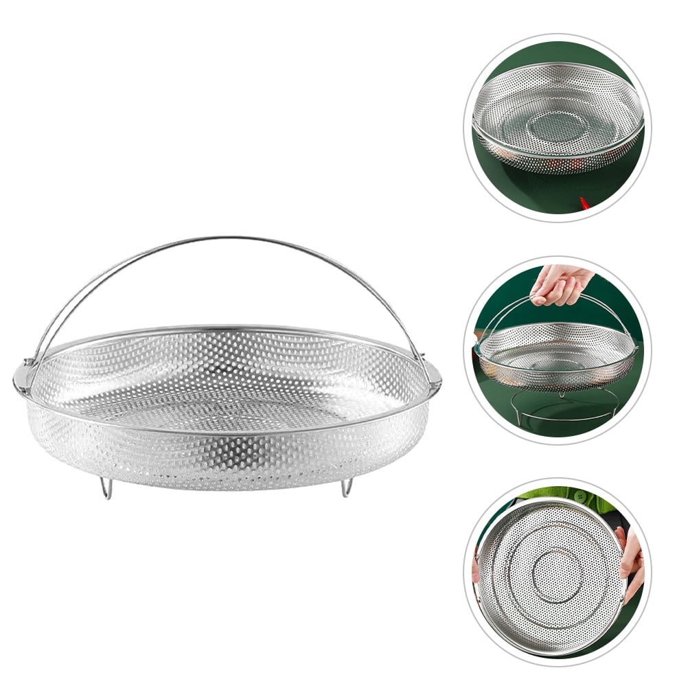 WHAMVOX Stainless Steel Steaming Basket Fine Mesh Food Steamer Portable ...
