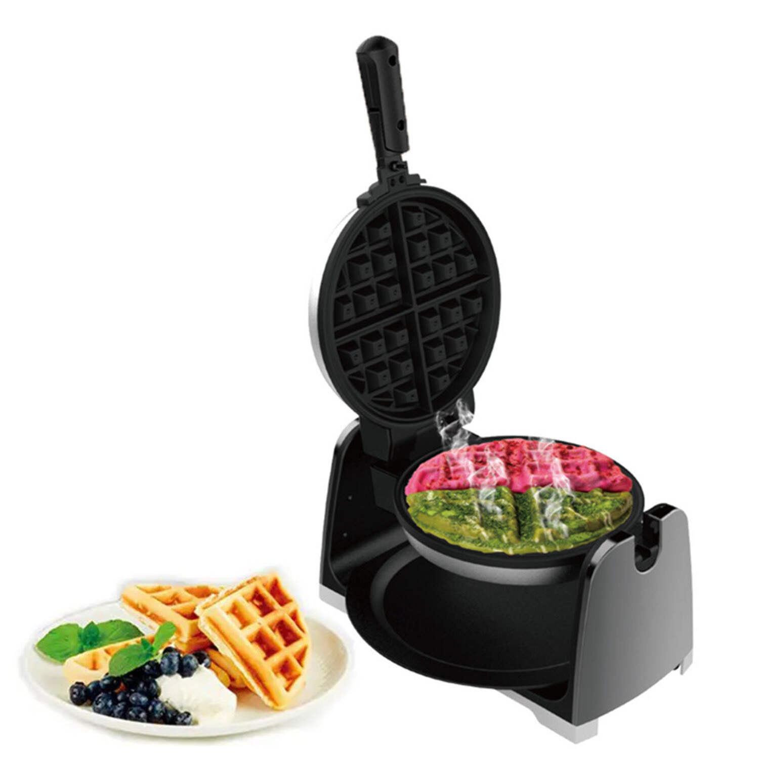 Household Round Rotating Waffle Machine - Walmart.com