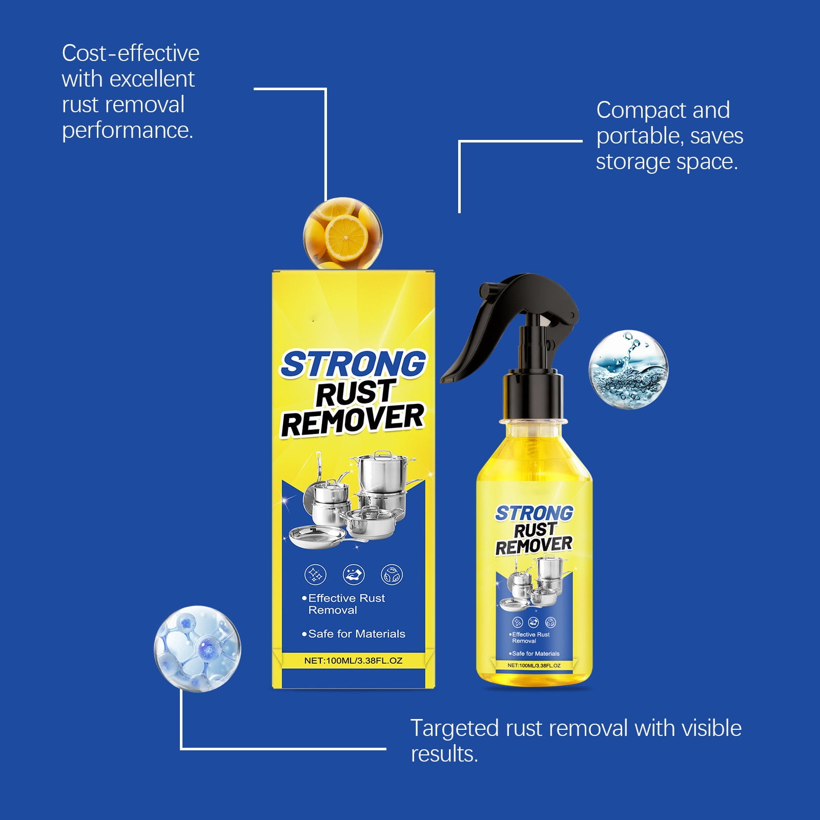 Household Rust Remover and Stain Remover Suitable for Cleaning Wall ...