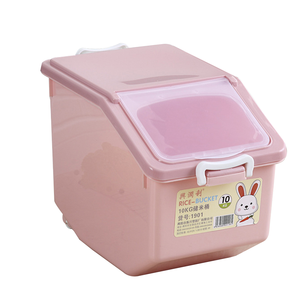 Household Sealed Rice Bucket Storage Box Plastic Moisture Rice Cylinder ...
