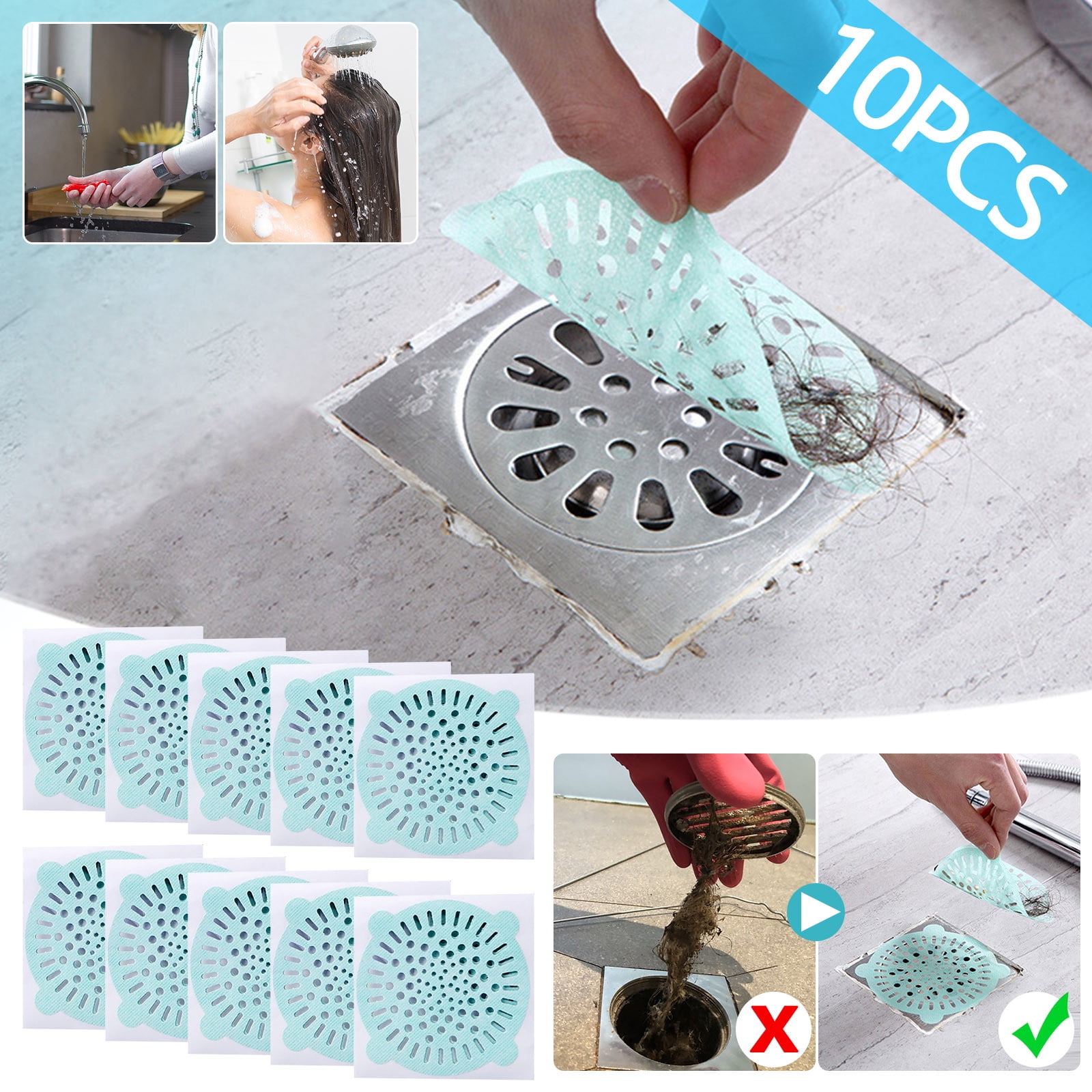 Household Sewer Disposable Floor Toilet Sewer Anti-blocking Hair Filter ...