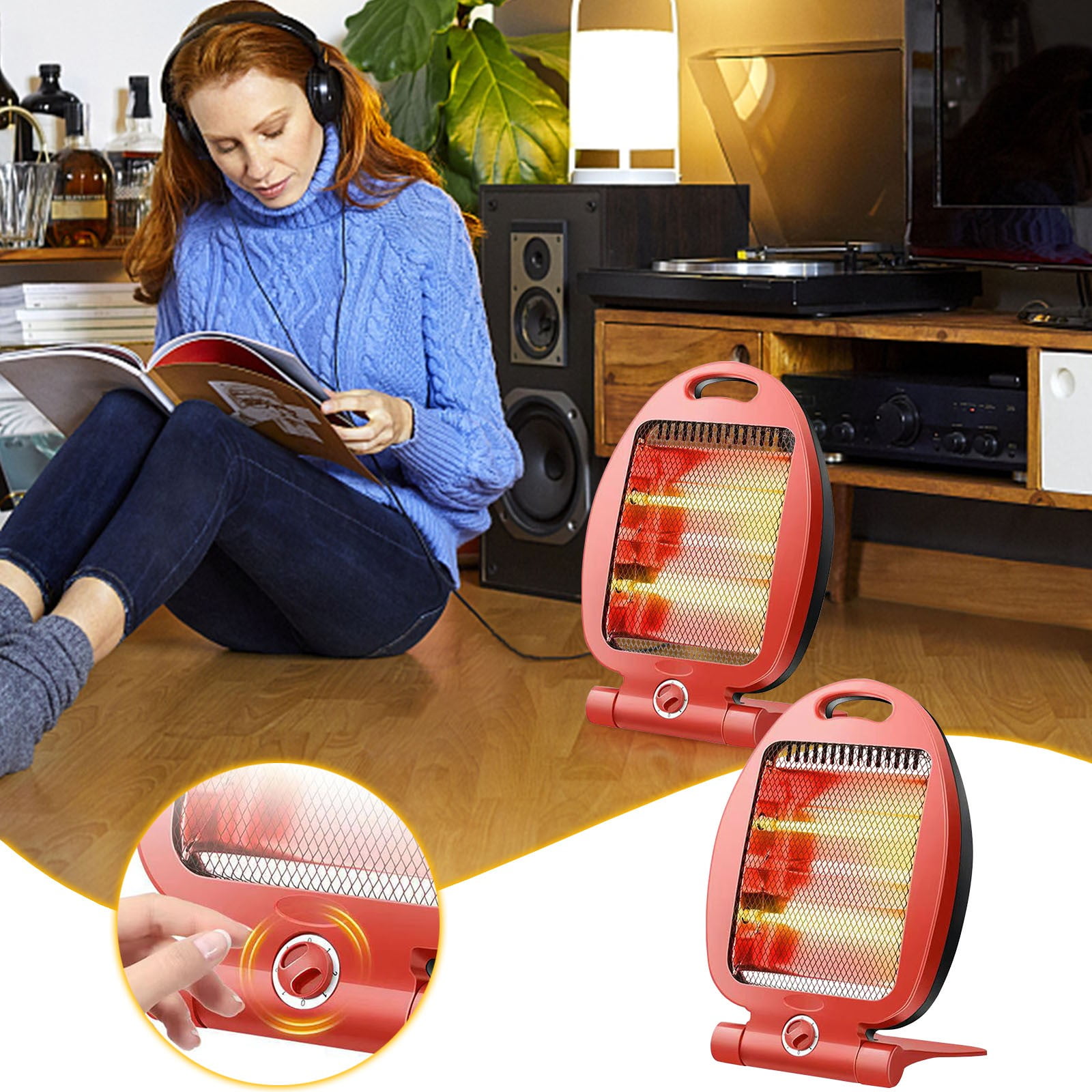 Household Small Heater Goldfish Fireball Heater Quartz Tube Large Range ...