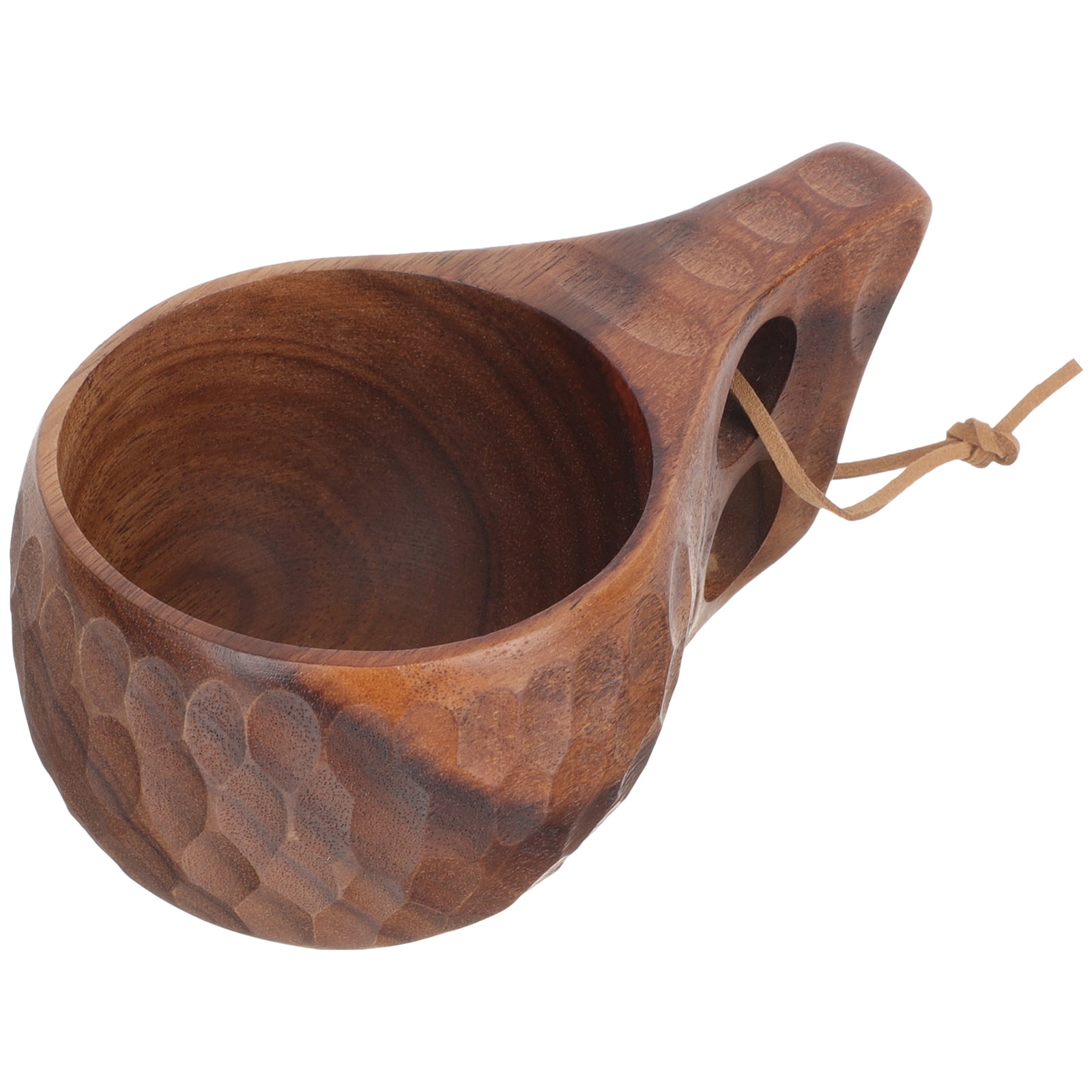 Household Solid Wooden Tea Cup Handmade Natural Portable Wood Mug ...