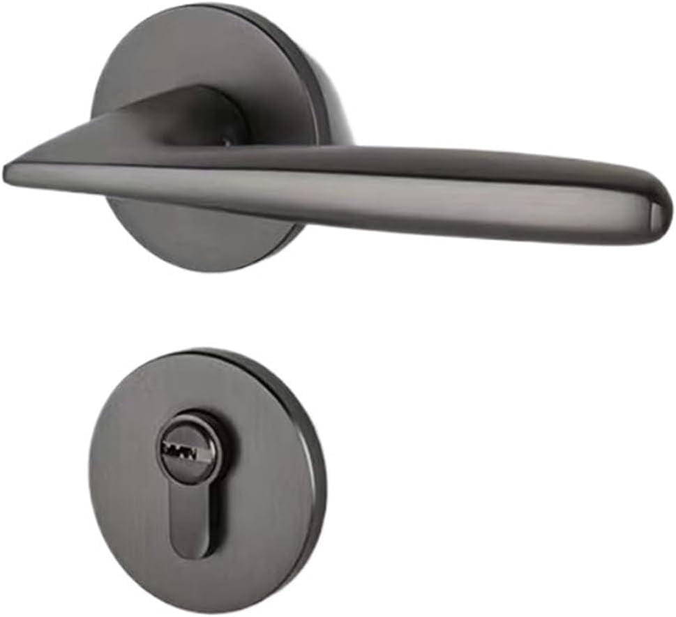 Household Space Aluminum Split Solid Wood Door Starry Sky Gray Mute ...