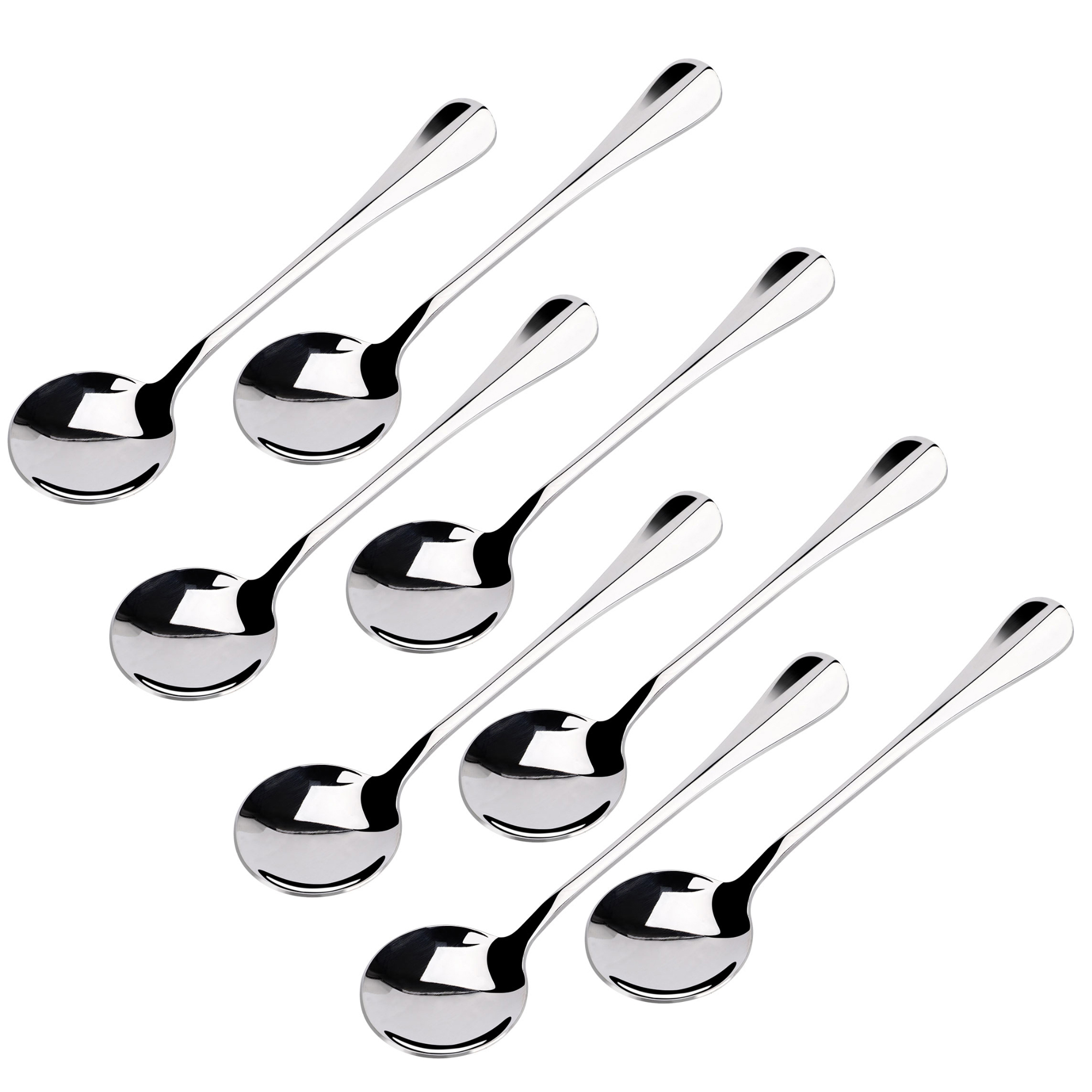 Mainstays Fleetline Stainless Steel Soup Spoon 3 Pack Silver