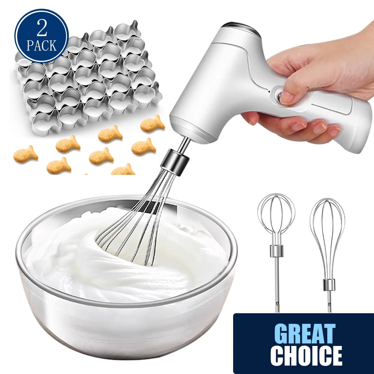 Household Standable Cordless Electric Hand Mixer,USB Rechargable ...