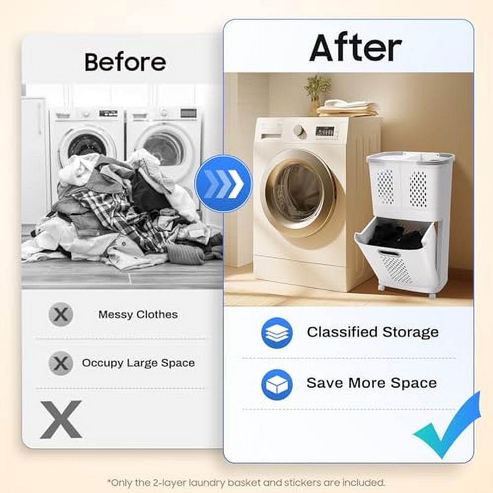 Household Storage Basket, 360° Rolling Movable Laundry Basket,Floor ...