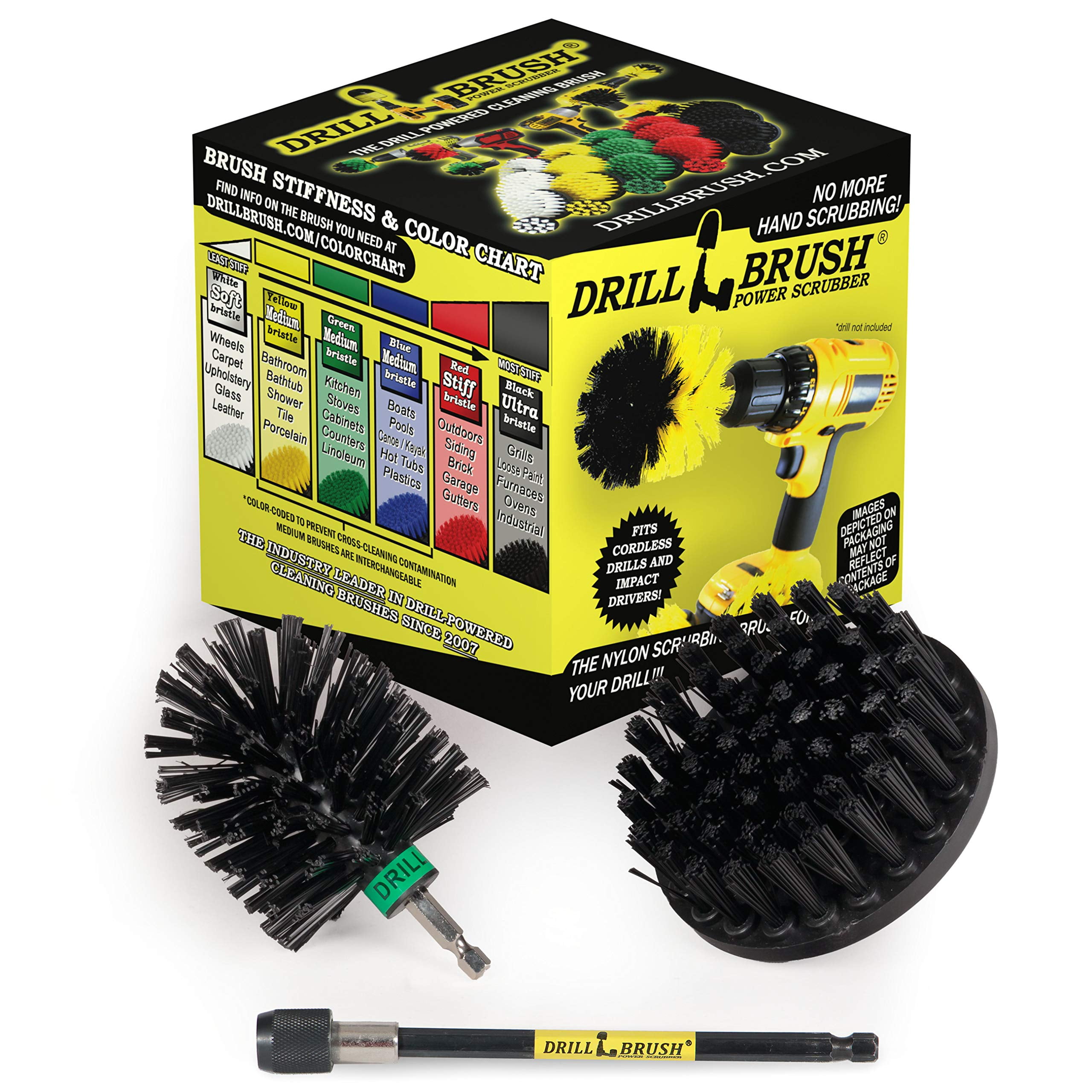 Household Supplies: Grill Brush Drill Set Power Scrubber Kit - Cordless ...