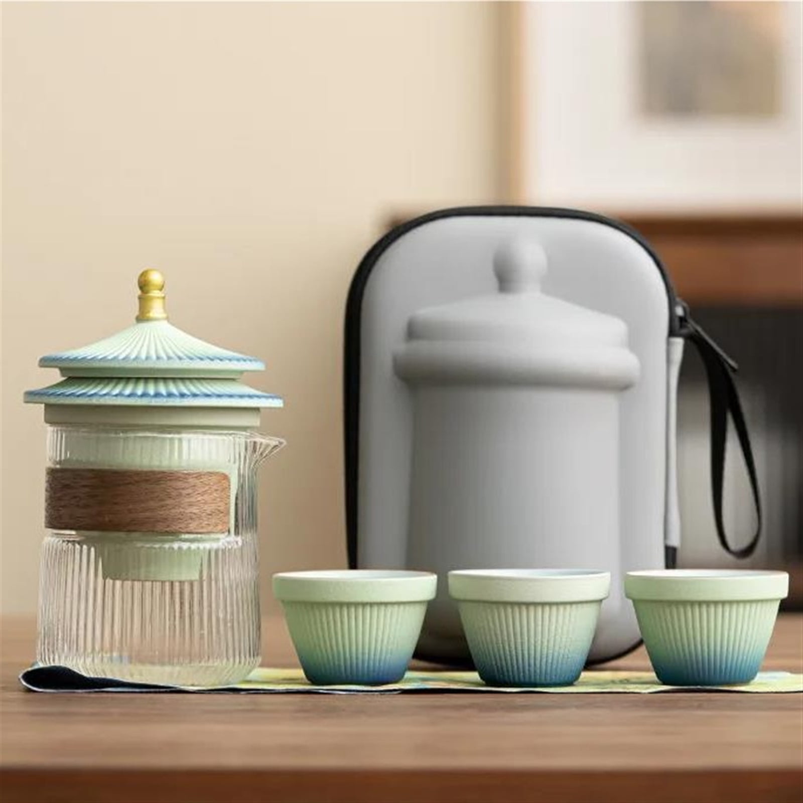 Household Tea Making Glass Travel Tea Set Outdoor Portable Accessories ...