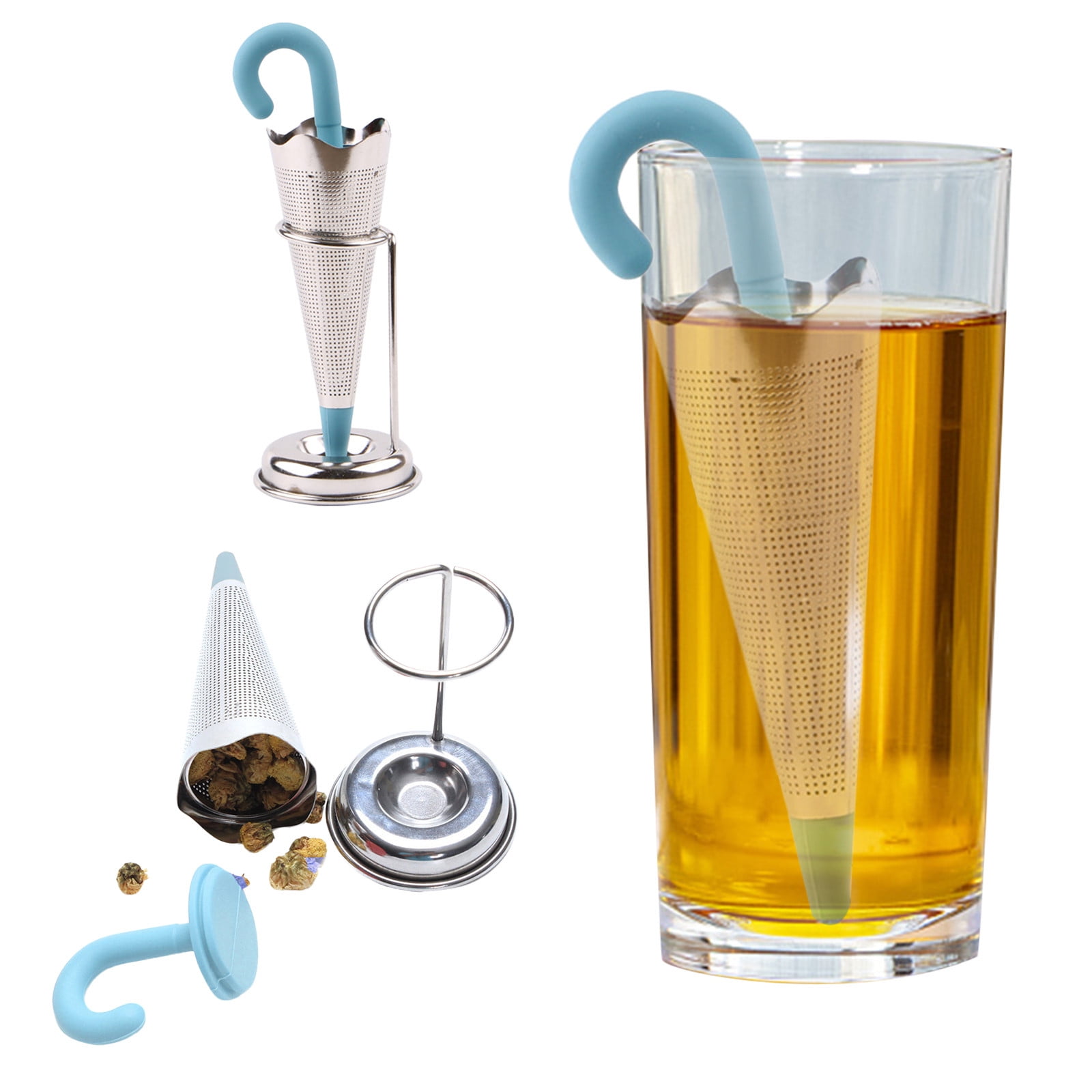 Household Tea Set Silicone Tea Leaking Tea Maker Umbrella Tea Strainer ...