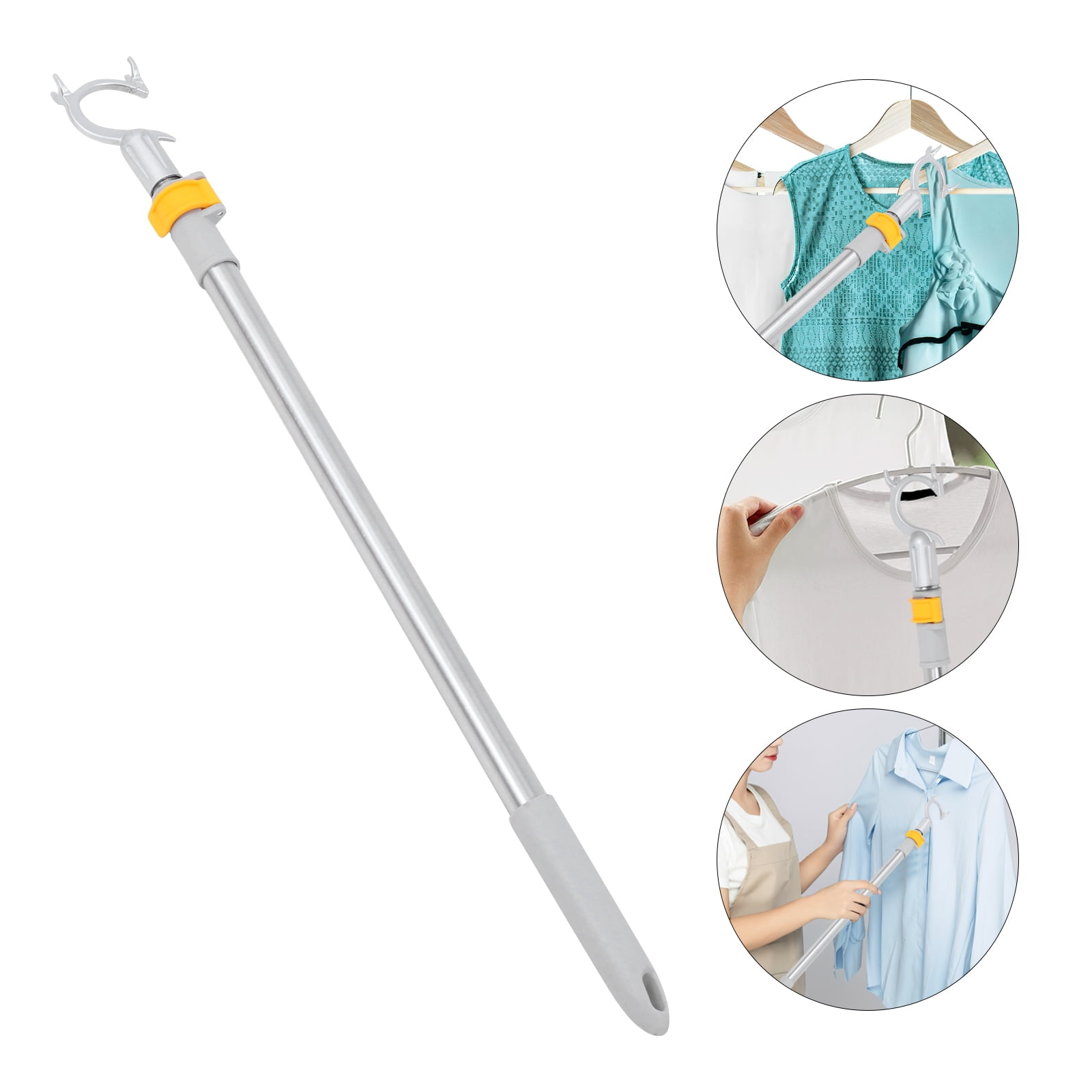 Household Telescopic Clothes Pole Clothesline Reach Pole Retractable ...
