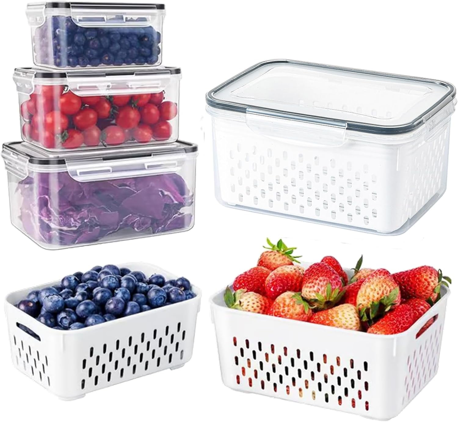 Household Transparent Plastic Food Storage Box,Food Storage Bins With ...