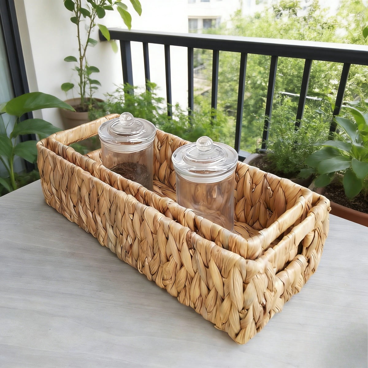 Household Water Gourd Grass Weaving Storage Basket Simple Magazine ...