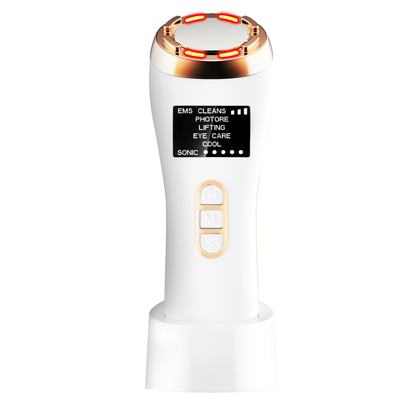 Household beauty instrument facial lift three-color light rejuvenation ...