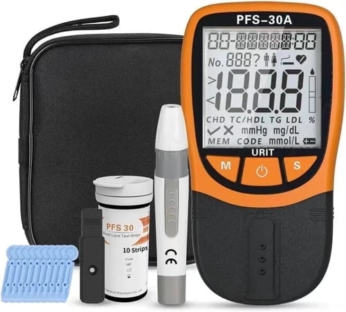 Household blood lipid analyzer, cholesterol triglyceride five item ...