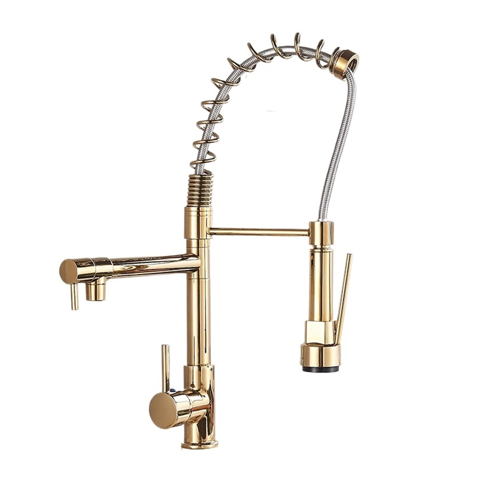 Household faucet 360° Rotating Spring Pull-down Kitchen Hot And Cold ...