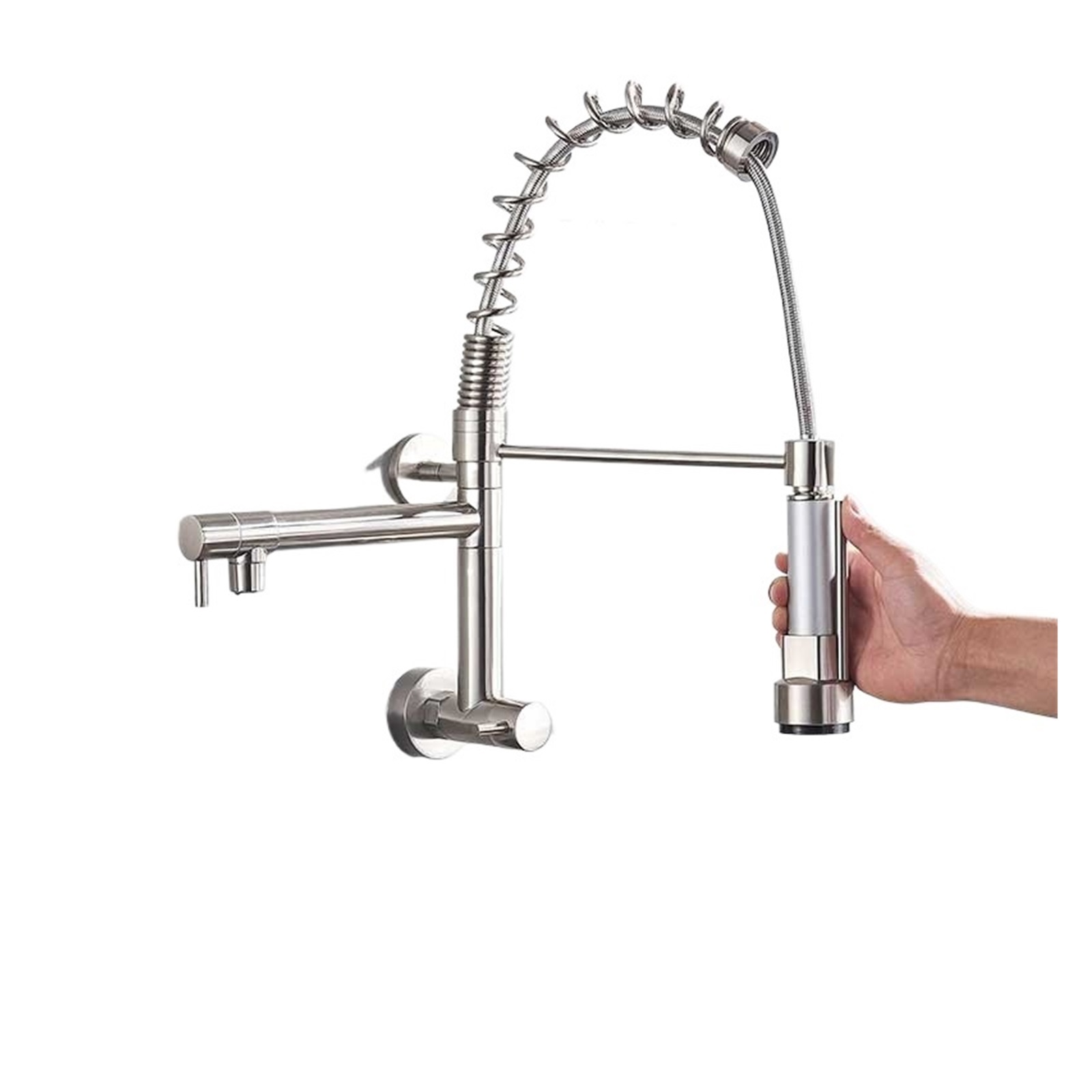 Household faucet 360 rotating side spray double nozzle kitchen sink ...