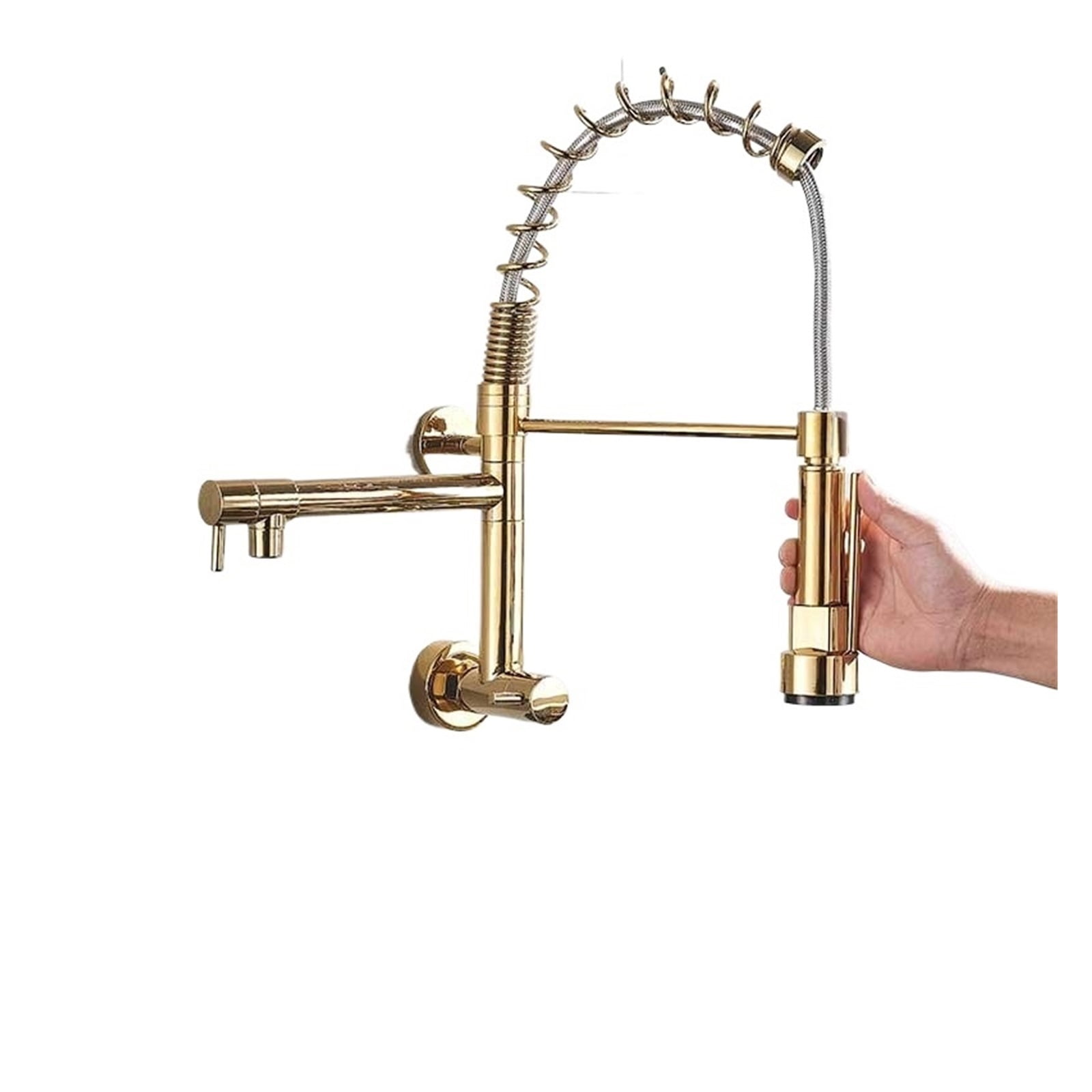 Household faucet 360 rotating side spray double nozzle kitchen sink ...