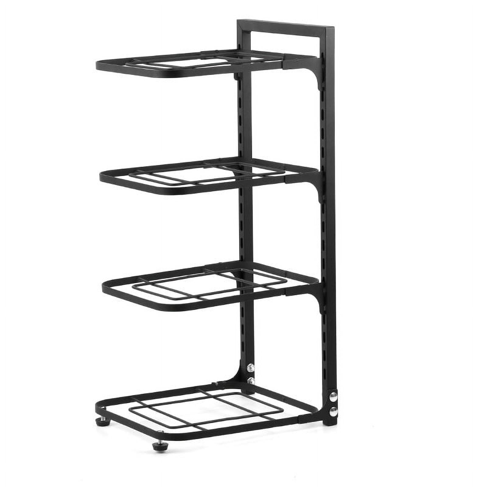 Household kitchen storage rack floor storage rack adjustable corner pot ...