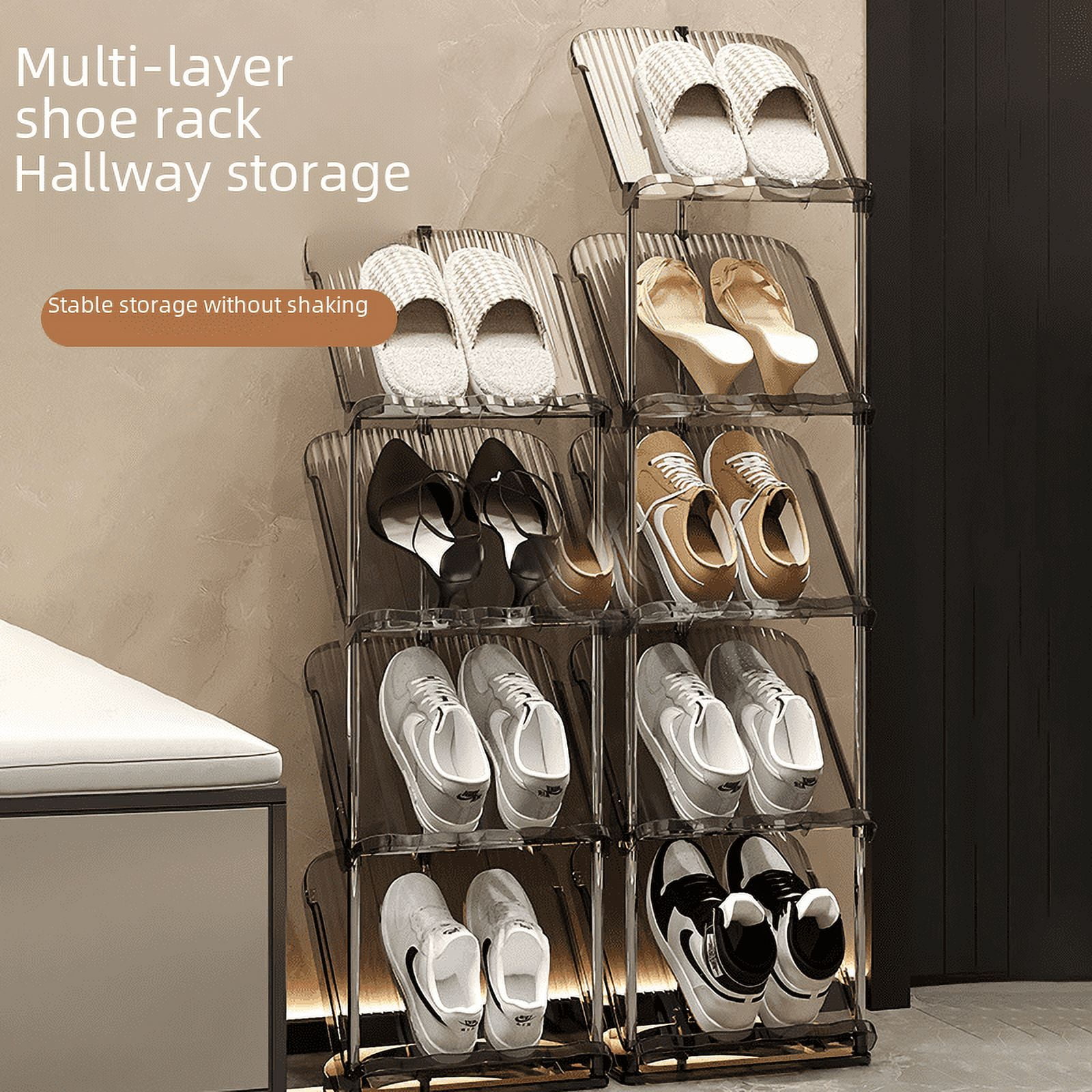 Household shoe rack multi-layer installation-free space-saving simple ...