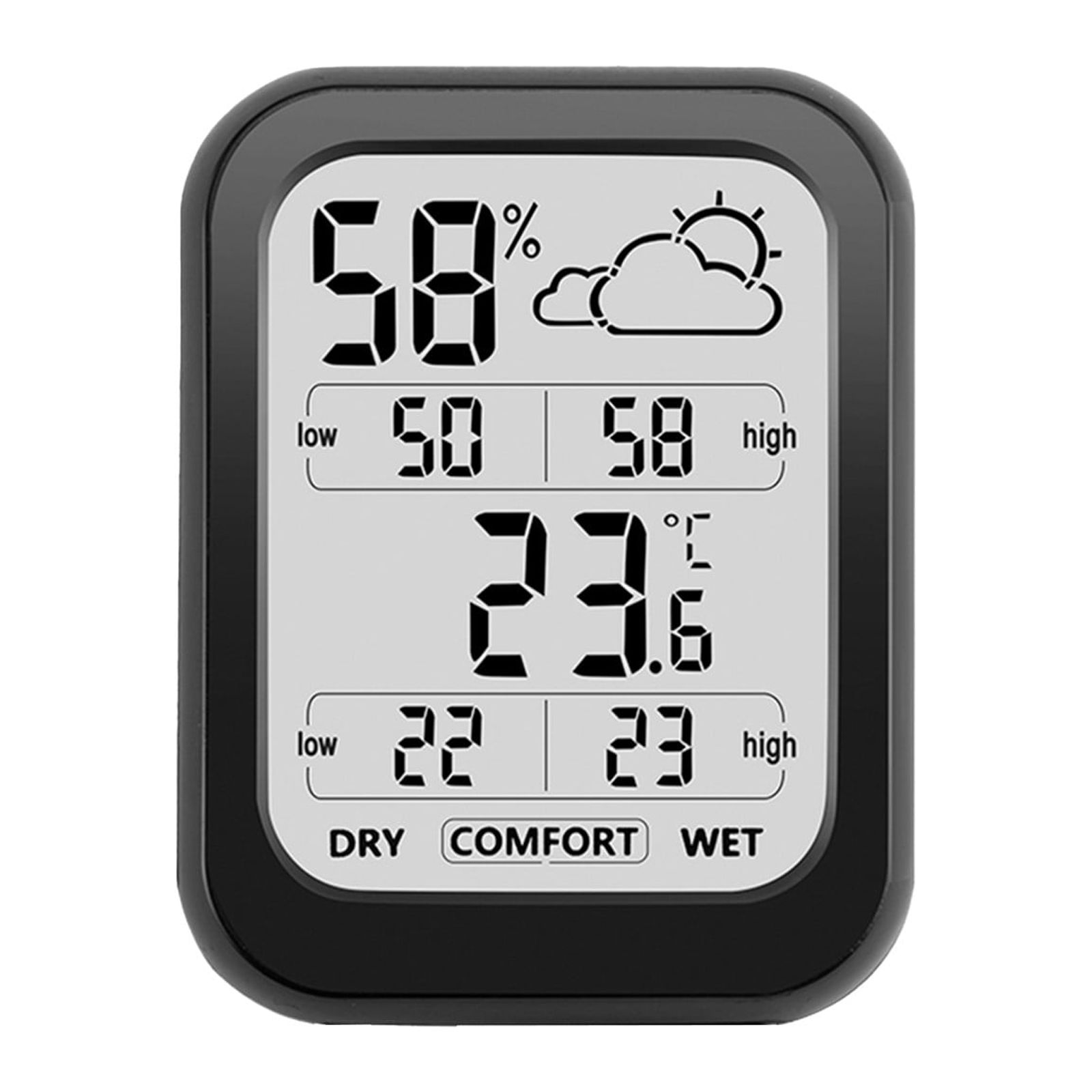 Household Thermometer and Hygrometer Hd Large Screen with Weather ...