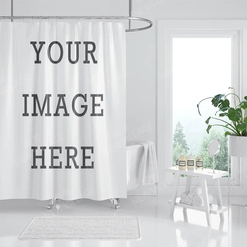 Household waterproof fabric shower curtain accessories 90x180 shower ...