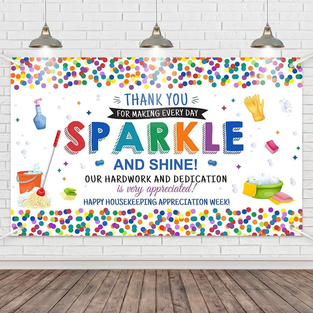 Housekeeping Housekeepers Week Banner Decorations Gifts Thank You for ...