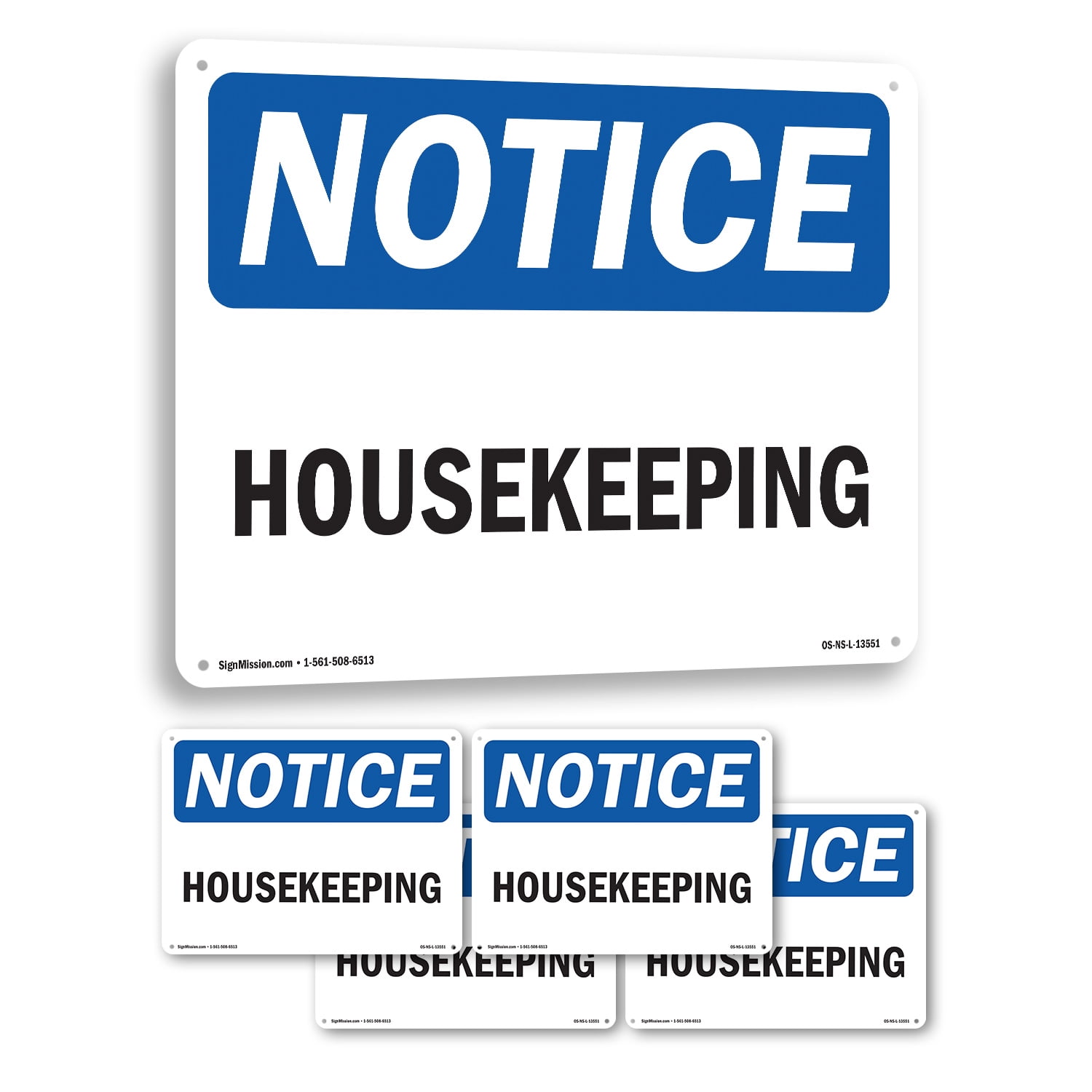 Housekeeping OSHA Notice Aluminum Sign 10 Inch x 7 Inch - 5 Pack ...