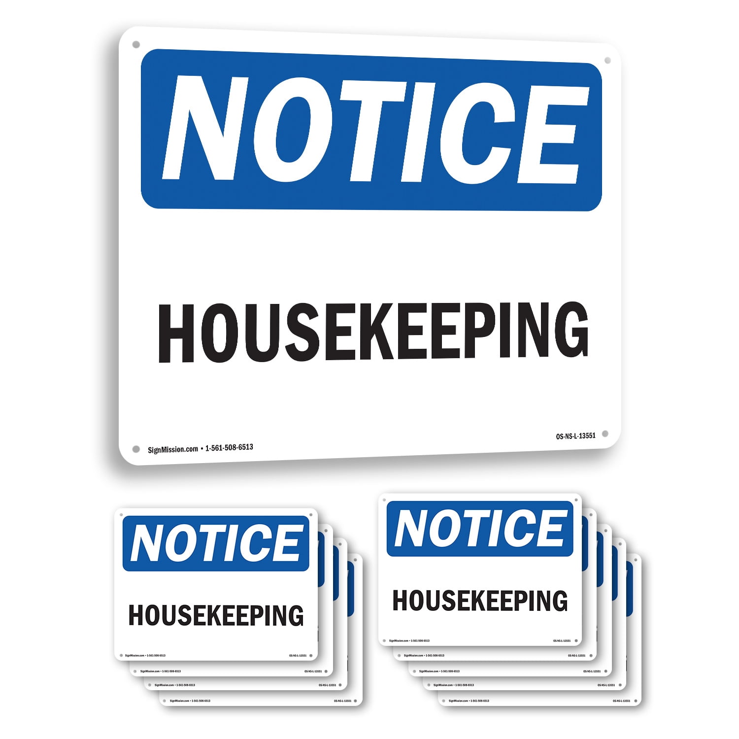 Housekeeping OSHA Notice Rigid Plastic Sign 24 Inch x 18 Inch - 10 Pack ...