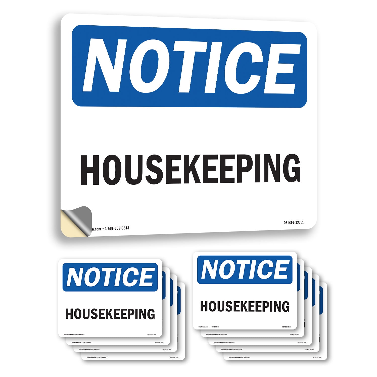 Housekeeping OSHA Notice Vinyl Decal Label 10 Inch x 7 Inch - 10 Pack ...