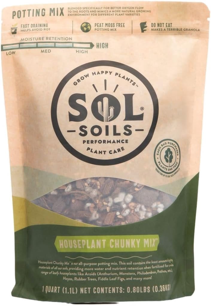 Houseplant Chunky Mix Potting Soil for Jungle Plants & Aroids with ...