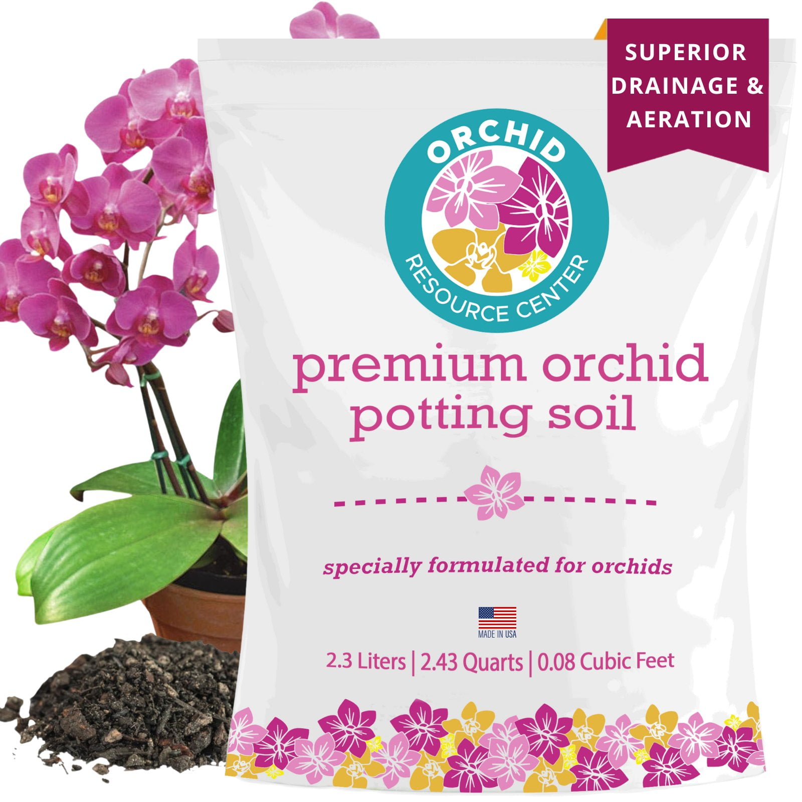 Houseplant Resource Center Orchid Soil Mix - Premium Potting Blend ...
