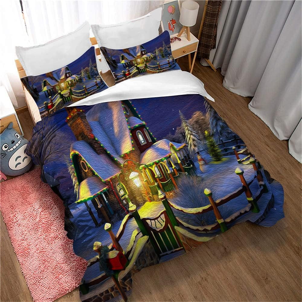 Houses Duvet Cover Set,Bedding Set for Kids and Adult, Home Decor, King ...