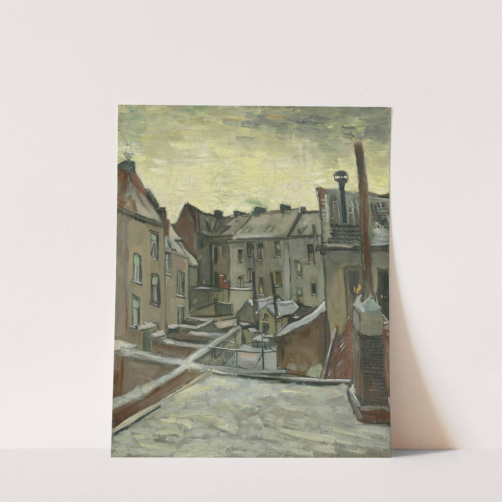 Houses seen from the back (1885 - 1886) - Vincent Van Gogh Artwork ...