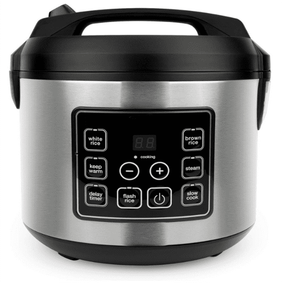 Housewares 20 Cup Cooked (10 cup uncooked) Digital Rice Cooker, Slow ...