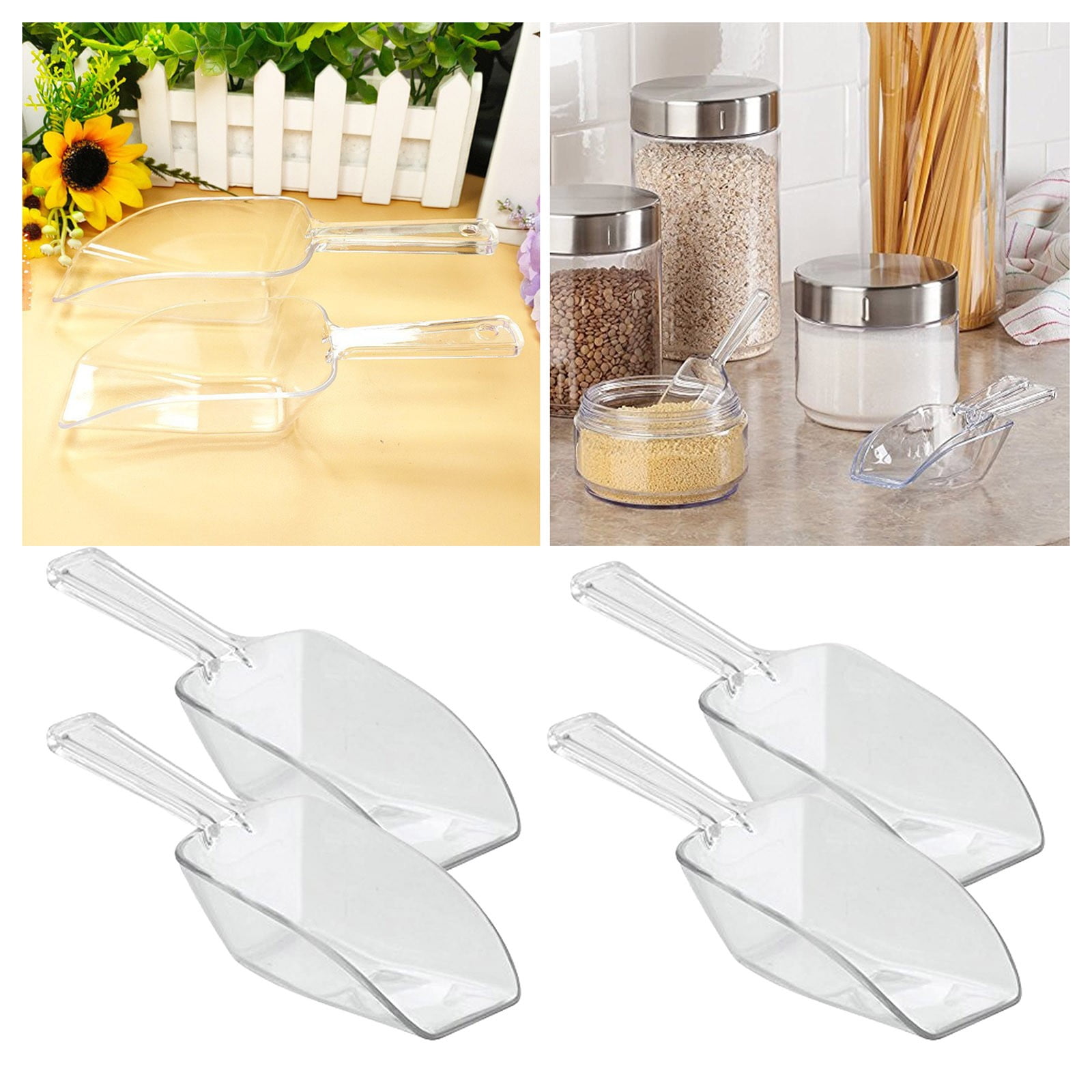 Housewares 4pc Middle Size Multi Purpose Scoop Square Scoop Ice Scoop ...