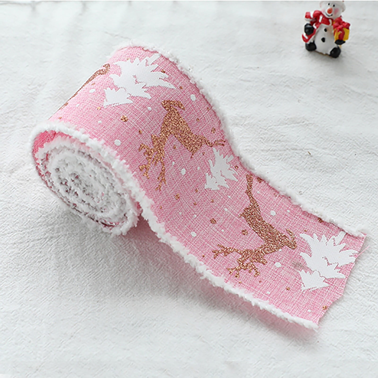 Housewares Christmas White Velvet Edge Webbing Gift Box Wrapping Ribbon ...