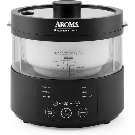 Housewares Professional 8-Cup (Cooked) SmartCarb Multicooker and Flavor ...