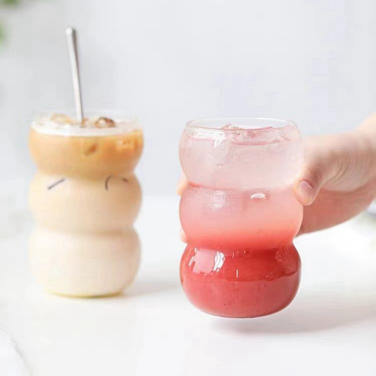 Housewarming Gift Origami Style Glass Cup Clear Drink Cup for Juice ...