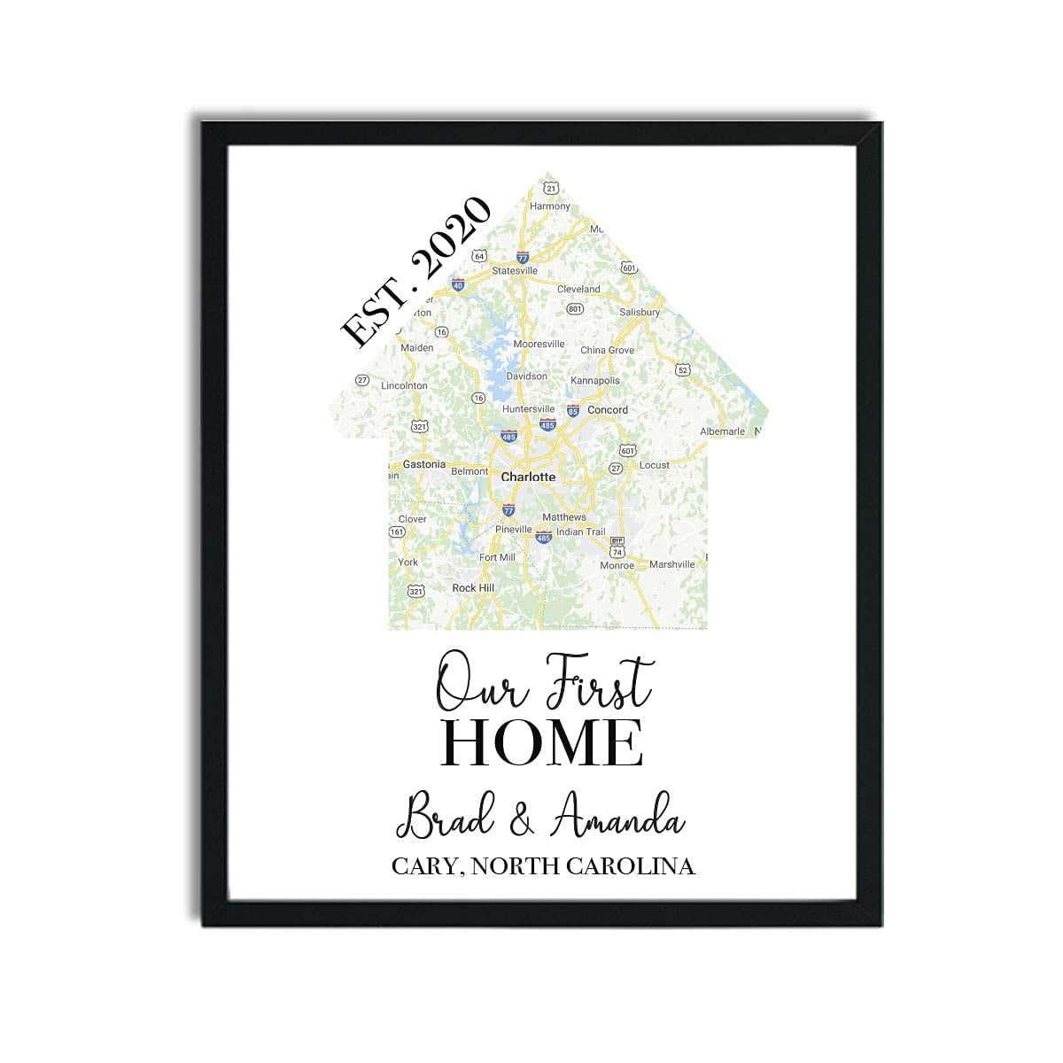 Housewarming Gift | Our First Home Gift | Home Map Print | New Home ...