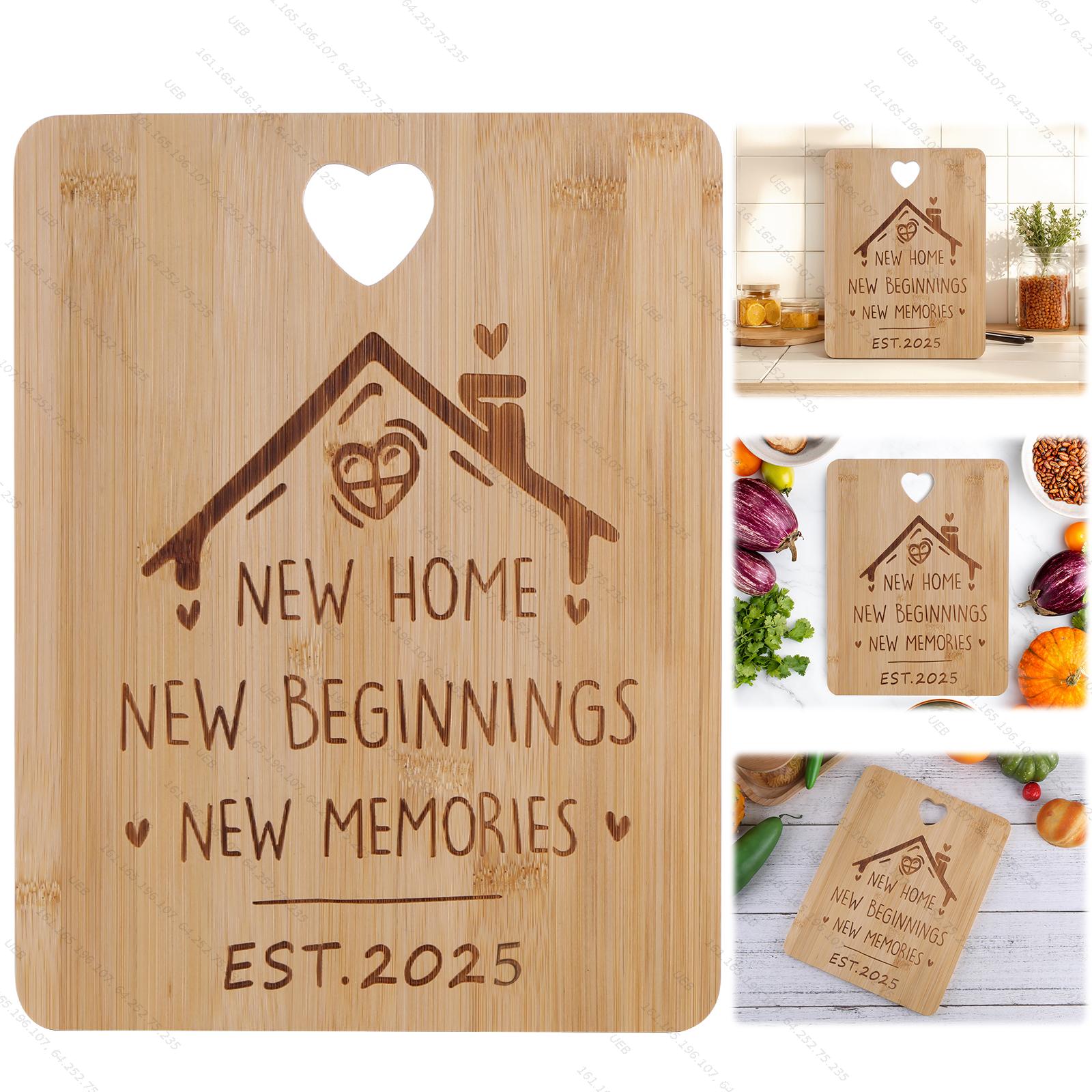 Housewarming Gifts for New Home, Personalized Cutting Board Set, New ...