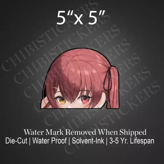 Houshou Marine Hololive Sticker Anime Car Decal Vinyl Waterproof ...