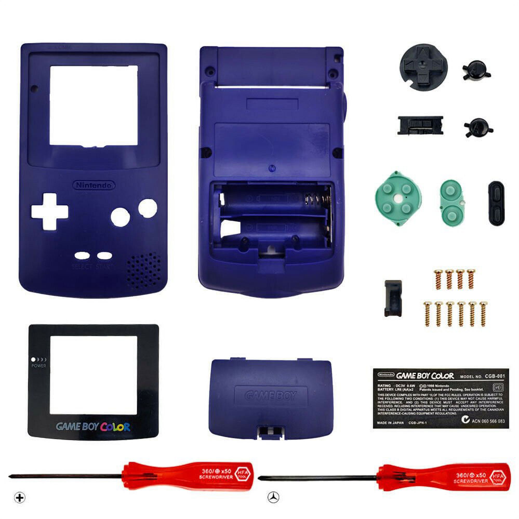 Housing Shell for Nintendo Game Boy Color GBC Replacement Screen Grape ...