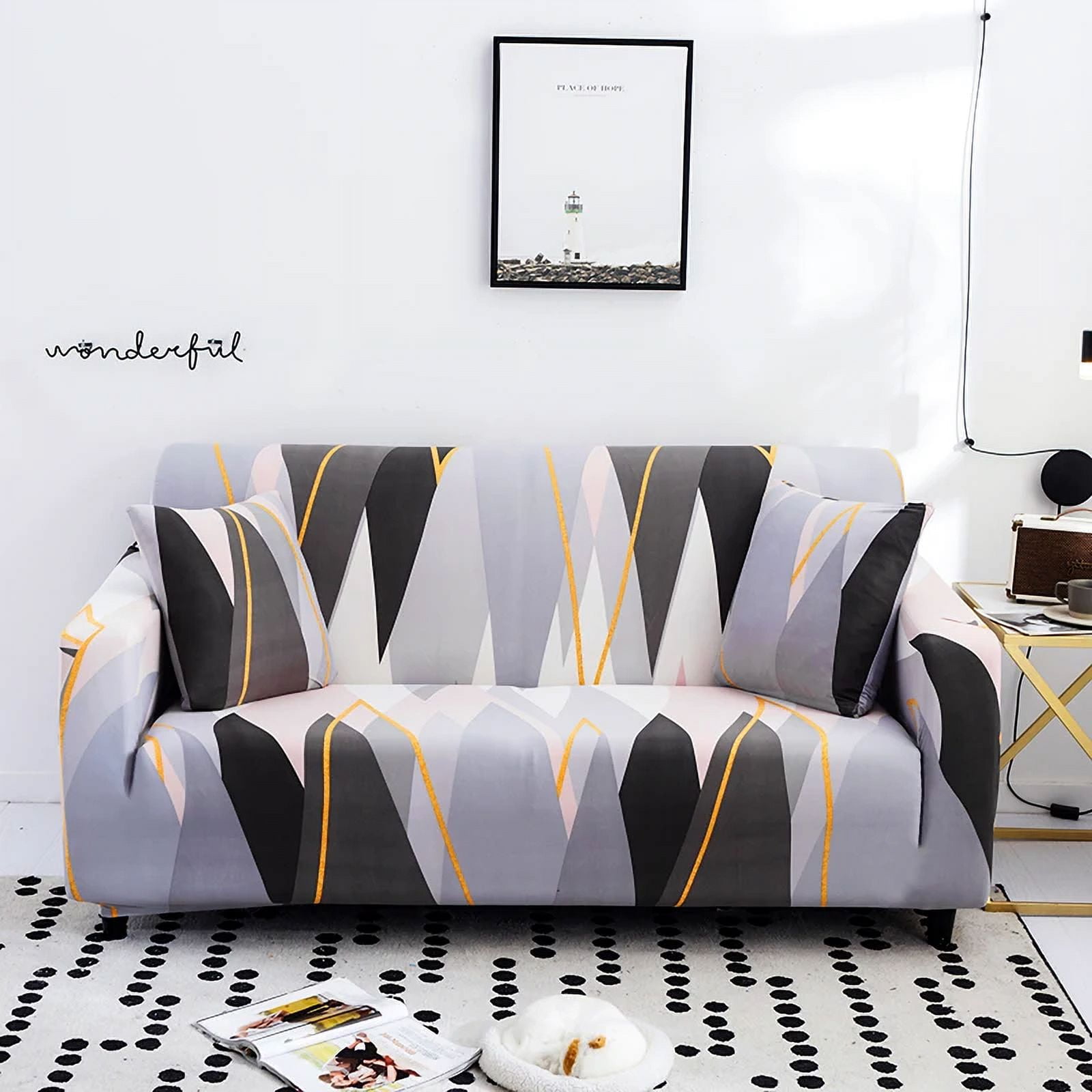Housmife Modern Elastic Sofa Cover for Living Room Sectional Corner ...