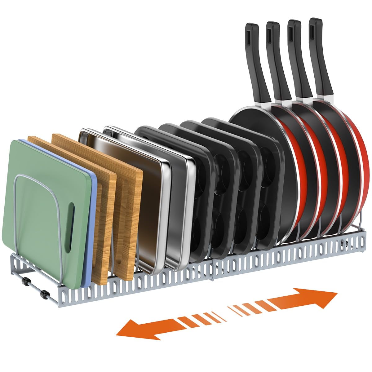 Housolution Cutting Board Organizer Rack, Expandable Baking Tray and ...